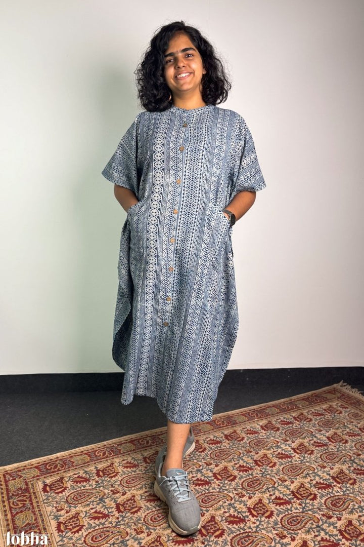 Easy Breezy Hand Printed Dresses | Handmade for Comfort- Lobha Deepthis